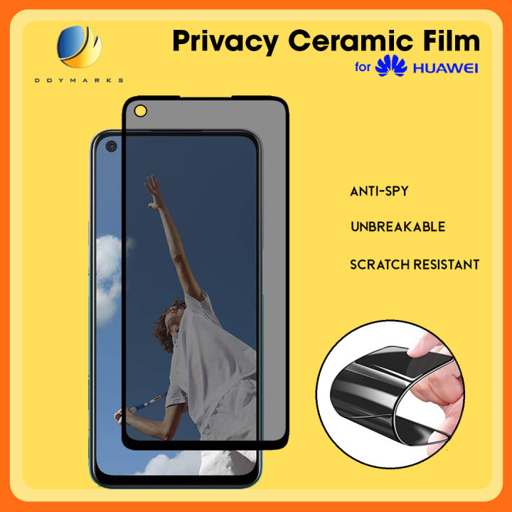 Huawei Nova 7i 3i Privacy Ceramics Screen Protector Anti-spy Anti ...