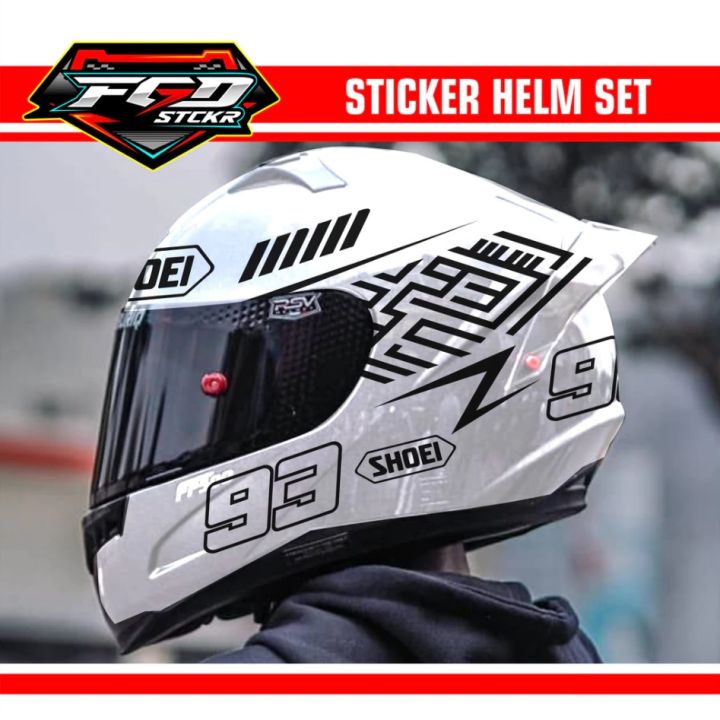 Helmet Sticker - CUTTING Sticker MM93 SET For Helmet | Lazada PH