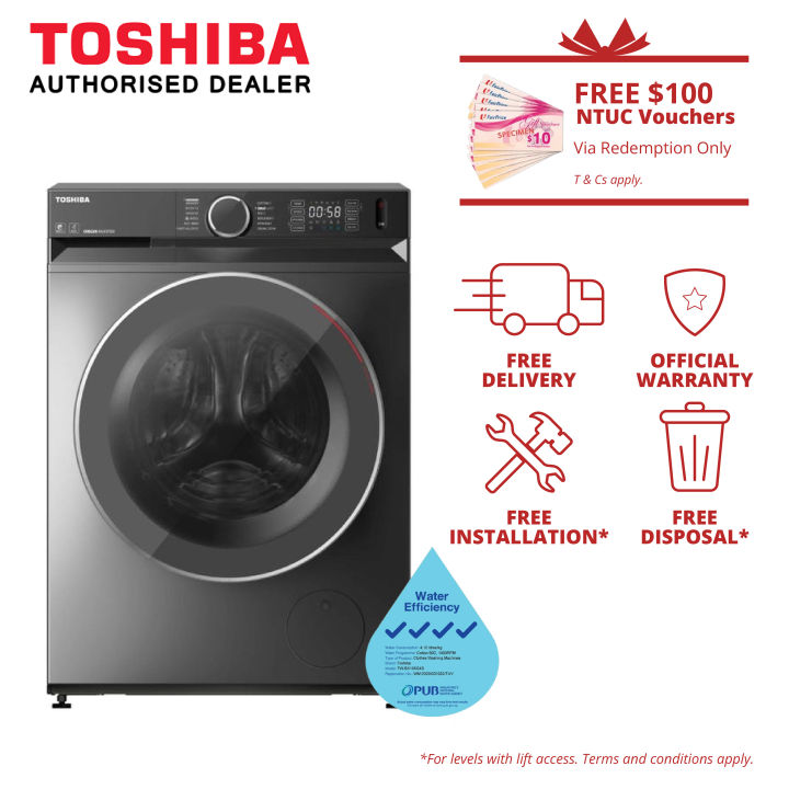 (Bulky) Toshiba 9.5kg Front Load Washing Machine TW-BK105G4S (FREE $100 ...