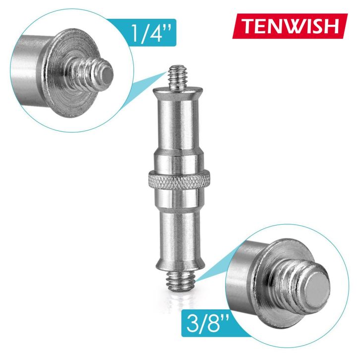 Tenwish Double-ended Stud Metal Spigot 1/4"-20 3/8"-16 Male Threads for ...