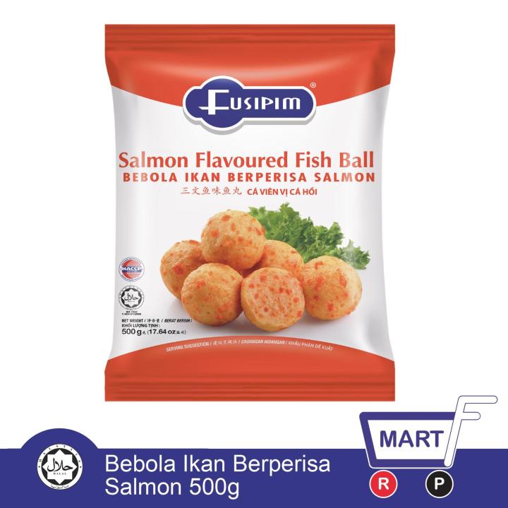 FUSIPIM Salmon Flavoured Fish Ball 500g (Bebola Ikan Berperisa Salmon ...