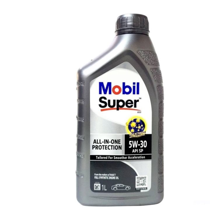 น้ำมันเครื่องเบนซิน Mobil Super 3000 5W-30 ขนาด 1 ลิตร เกรดสูงสุด API SP สังเคราะห์แท้ 100% ...