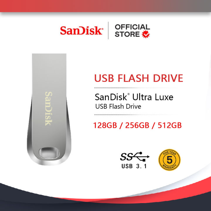 SanDisk USB Family 128GB 256GB 512GB USB 3.1Ultra Luxe Flash Drive ...