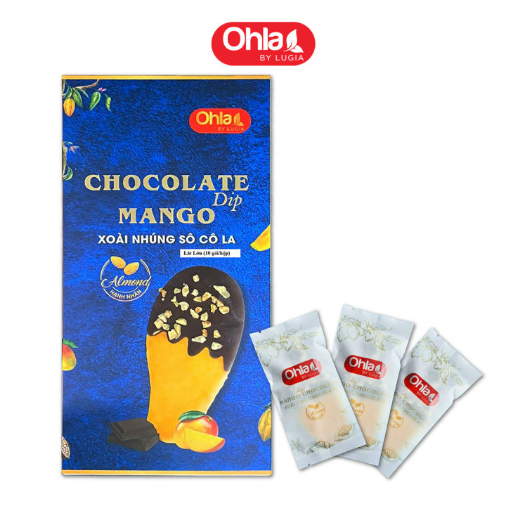 Ohla by Lucia Mango Chocolate Dip Snack Pack with Almond Flavor - Large ...