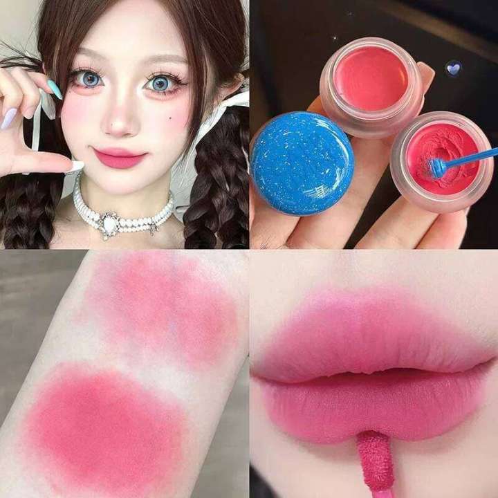 Veet Matte Gloss Canned Mousse Lipsticks Face Cheeks Peach Blush ...