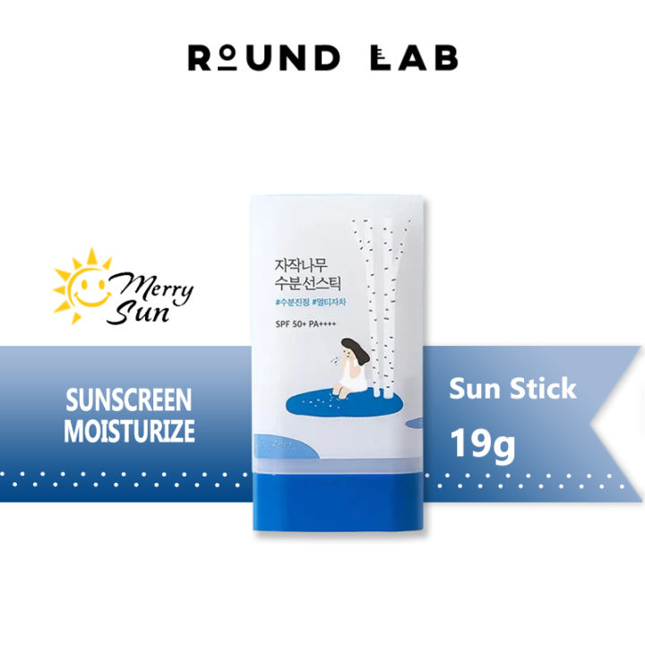 ROUND LAB Birch Juice Moisturizing Sun Stick 19g SPF 50+ PA++++ Face Sunscreen Strong UV ...