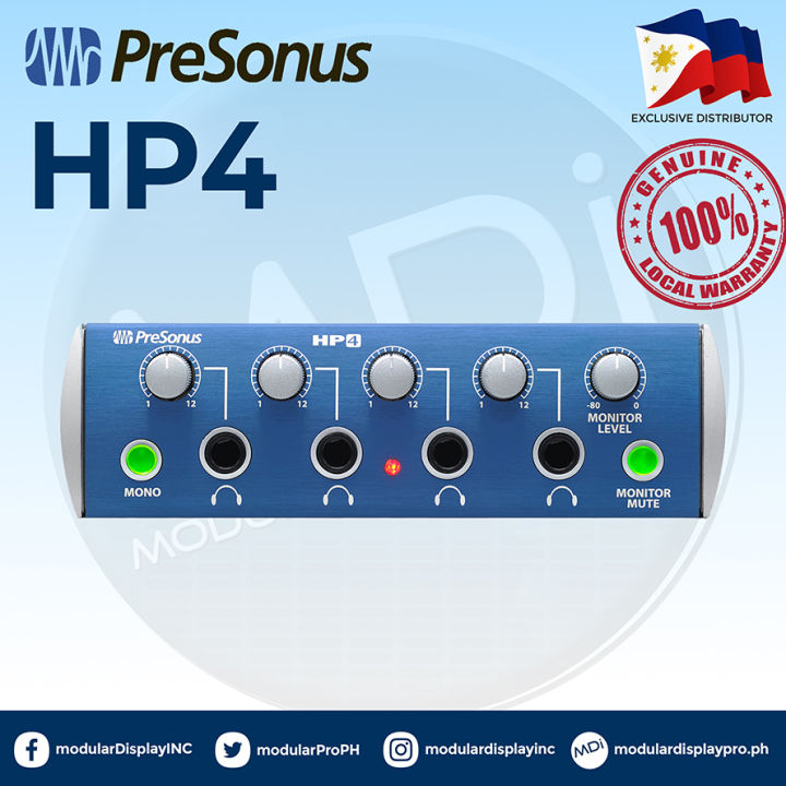 PreSonus HP4 4-Channel Headphone Amplifier | Lazada PH