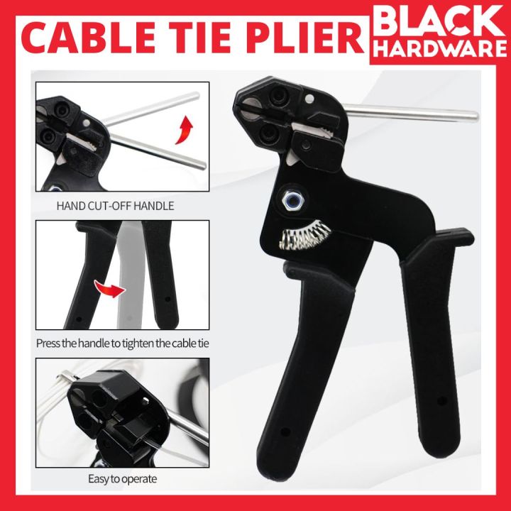Black Hardware Cable Tie Heavy Duty Cable Tie Tight Stainless Steel ...