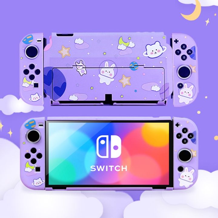 Vỏ Bảo Vệ OLED Switch Hoạt Hình Thỏ Gấu Dễ Thương Vỏ TPU Mềm Cho Nintendo Switch OLED NS Joy-Con ...