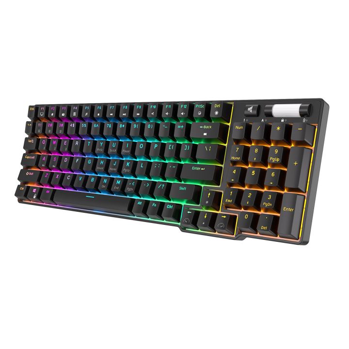 RK ROYAL KLUDGE RK96 Wireless Bluetooth Mechanical Keyboard 96 Keys RGB ...