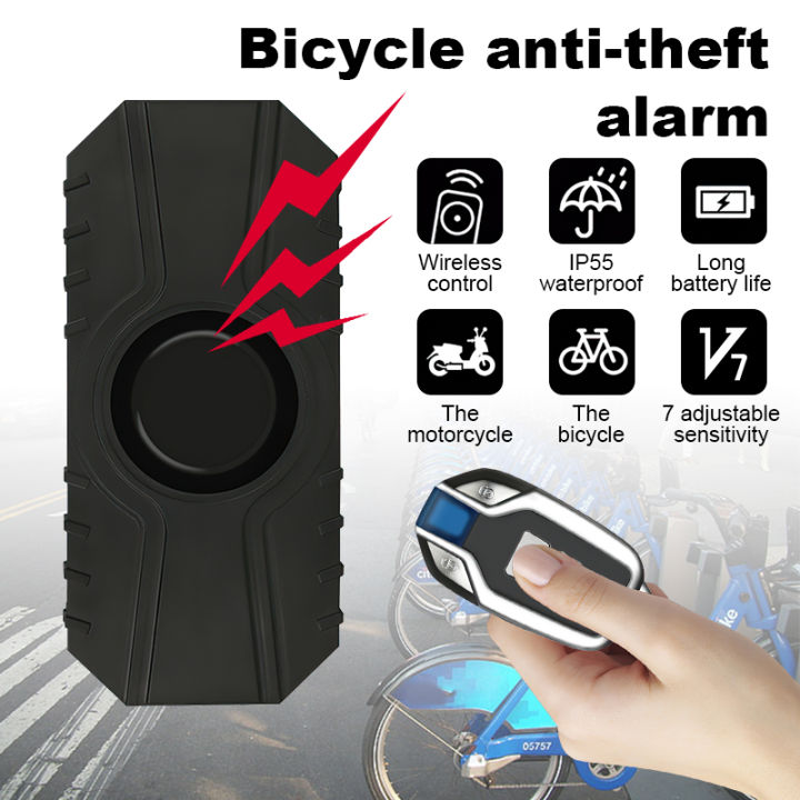 Bicycle Vibration Sensor Alarm Waterproof Anti-Theft Alarm Wireless ...