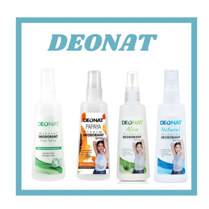 Deonat Mineral Deodorant Papaya•Aloe•Natural•Foot Spray | Lazada PH