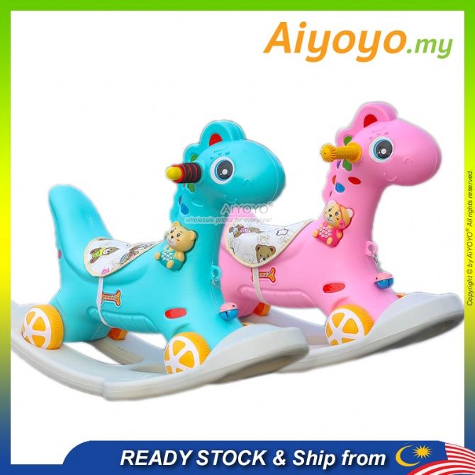 Rocking Horse Rocking Pony Mainan Kuda Goyang Kids Toddler Baby Walker ...