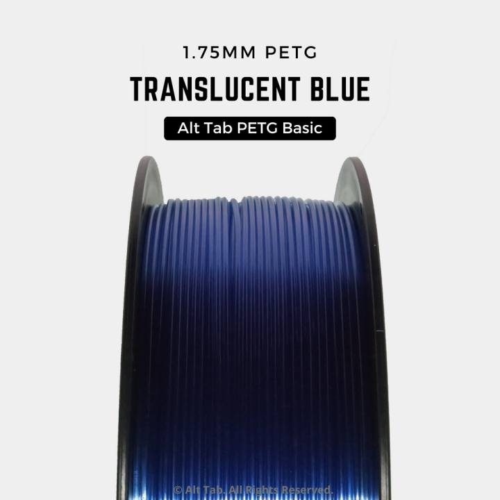 (Local Stock) Translucent Blue PETG 3D Printer Filament 1.75mm 1kg for ...