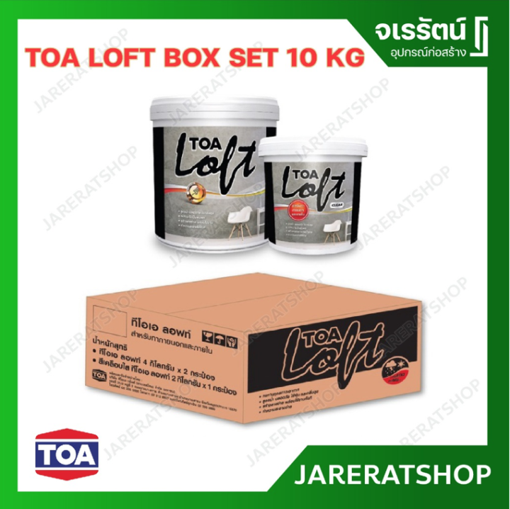 TOA LOFT สีลอฟท์ ทาผนัง **ยกเซ็ท BOX SET** ภายใน และ ภายนอก - ปูนขัดมัน ปูนเปลือย สีปูนขัดมัน ...