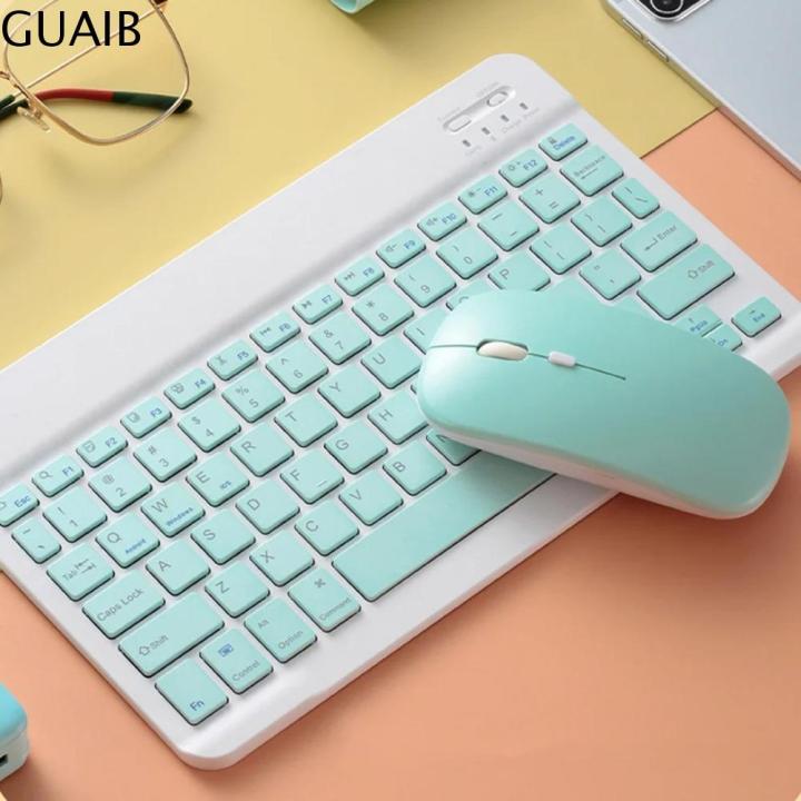 GUAIB กับเมาส์ คีย์บอร์ดไร้สาย10นิ้ว แบบพกพาได้ บางเฉียบมาก แป้นพิมพ์ ...