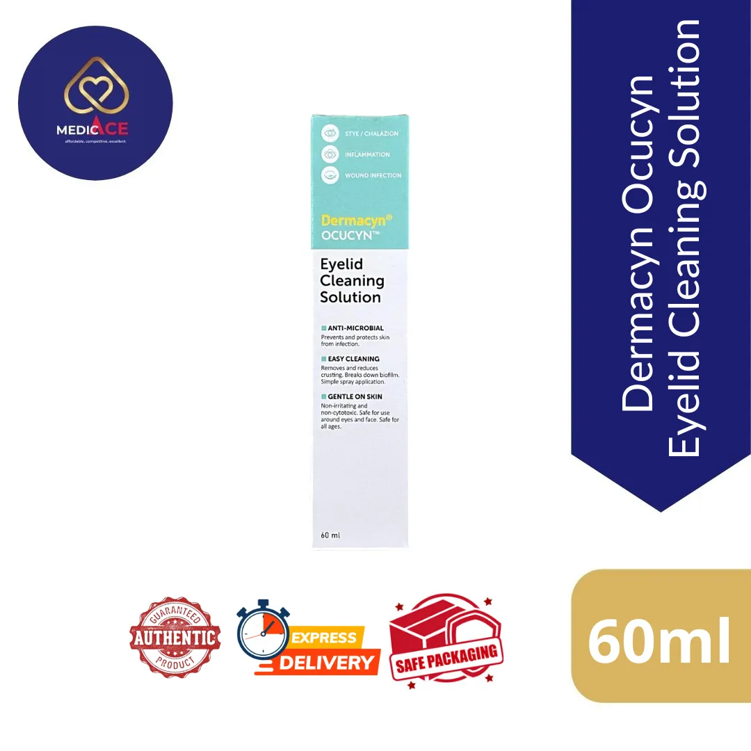 Dermacyn Ocucyn Eyelid Cleaning Solution 60ml (Exp: 10/2023) | Lazada