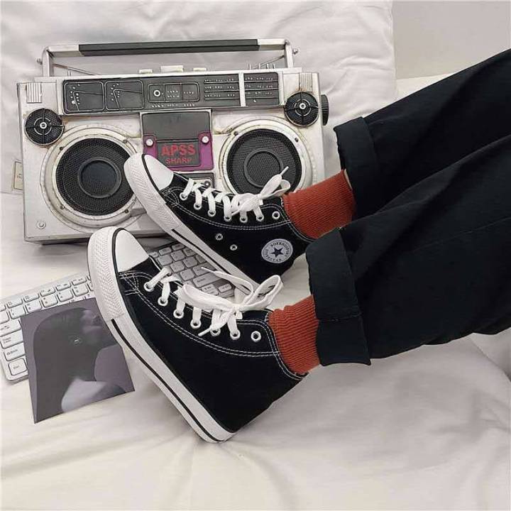 SJ003🔥🔥🔥2023แฟชั่นใหม่ รองเท้าผ้าใบ รองเท้าผ้าใบหุ้มข้อ กระแสของ ...