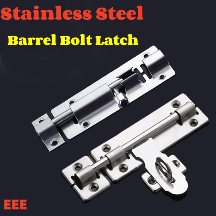 Heavy Duty Stainless Steel Door Security Slide Latch Lock Barrel Bolt ...