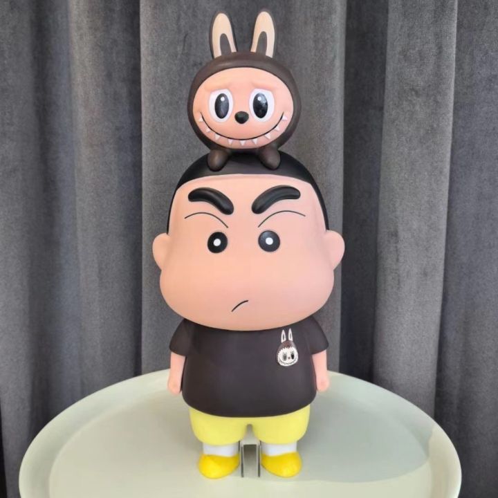 STKE PVC Doll Labubu Crayon Shin-Chan Figure Statue Anime Labubu Crayon ...