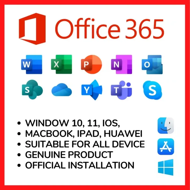 [15 Devices] LIFETIME MICROSOFT OFFICE 365 ACCOUNT LICNESE +ONEDRIVE ...