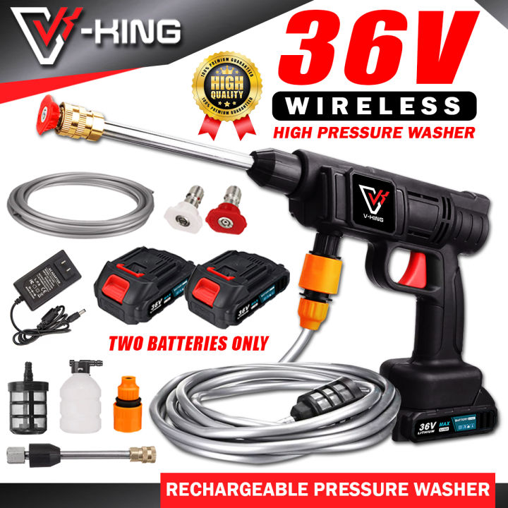 24V / 36V Portable High Pressure Washer Machine 15A 30Bar Cordless ...