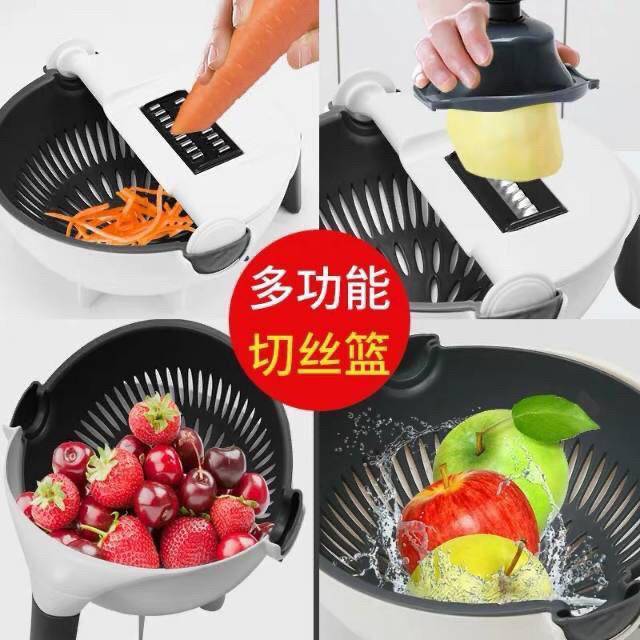 WET BASKET 9IN1 VEGETABLE CUTTER / PARUTAN SAYUR KERANJANG MULTIFUNGSI ...