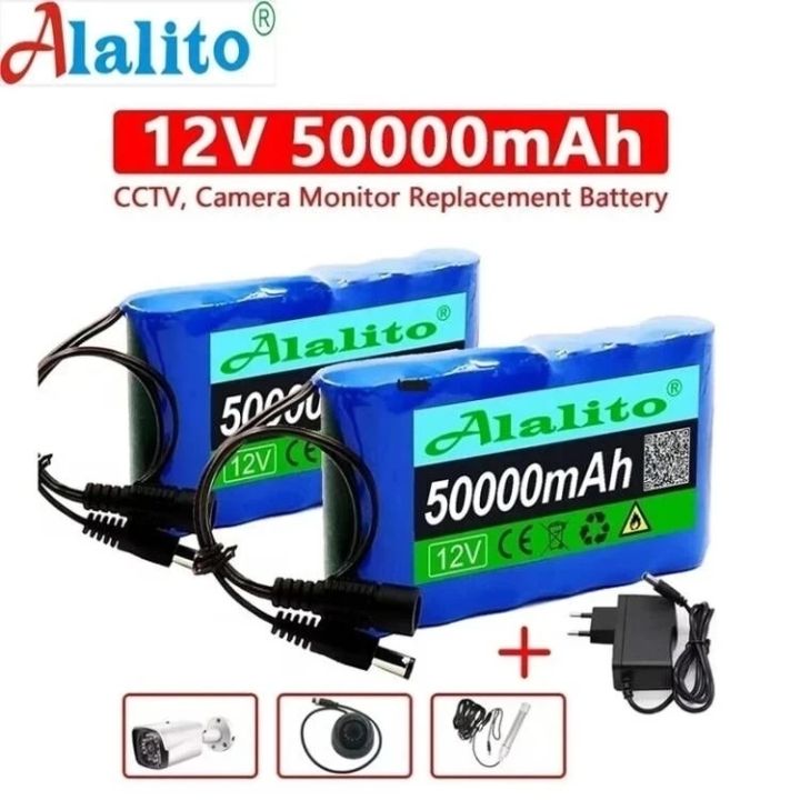 12V 50000mah portable rechargeable 18650 lithium-ion battery pack ...