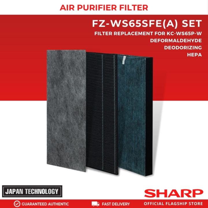 Filter For SHARP KC-WS65P-W Air Purifier FZ-WS65SFE(A) SET HEPA, Deodorizing and Deformaldehyde ...