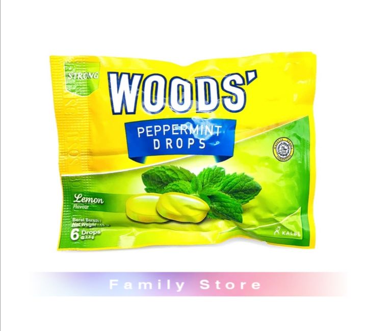 Woods' Lemon Peppermint Sore Throat Drops / Gula Sakit Tekak (15PKT x ...