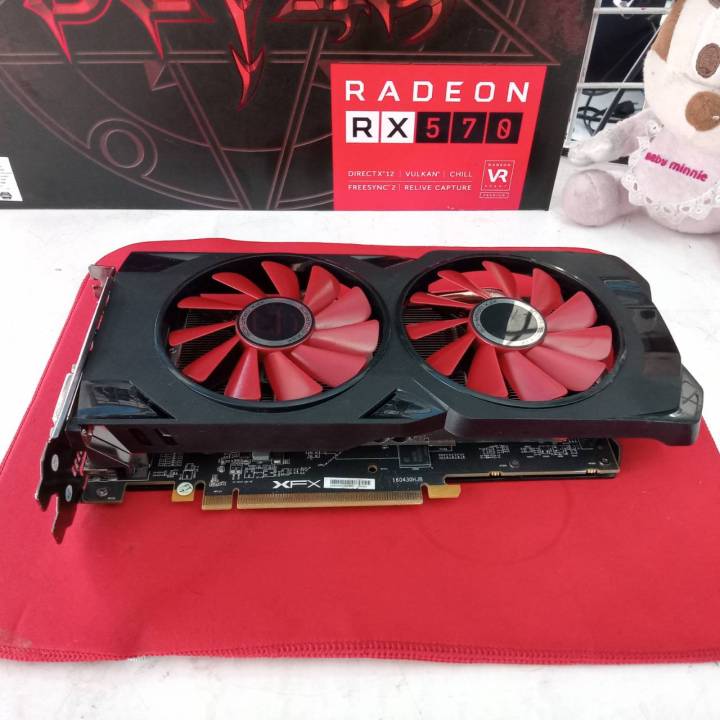 การ์ดจอ AMD XFX RX580 S85D 8G ใช้งานปกติ สภาพสวยๆ | Lazada.co.th