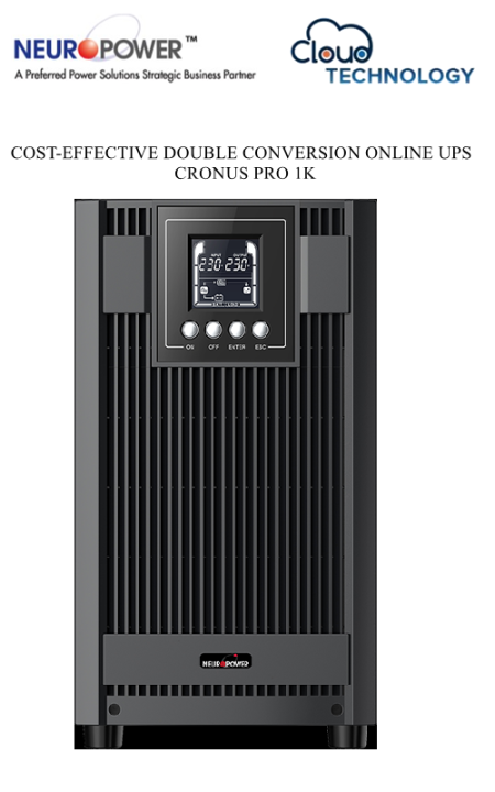 NEUROPOWER CRONUS PRO 1K TOWER SERIES 1000VA COST-EFFECTIVE DOUBLE ...