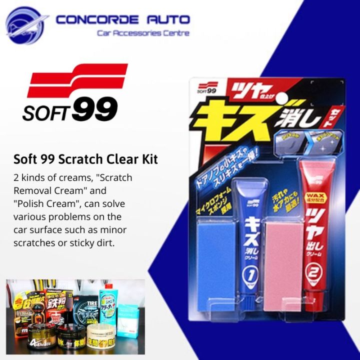 Soft 99 Car Scratch Clear Kit - (Scratch Removal Cream - 15g + Polish Cream - 25g) | Lazada ...