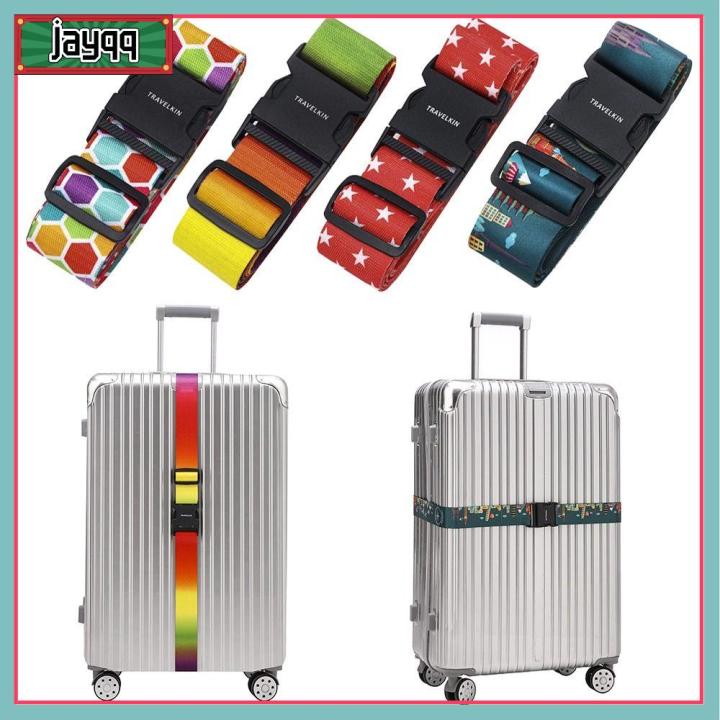 JAYQQ สายรัดสำหรับเดินทางพร้อมผูกสัมภาระด้วยรหัสผ่าน,สายรัดอุปกรณ์เสริมกระเป๋าเดินทางสายรัด ...