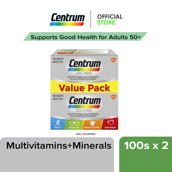 Centrum Silver Multivitamin-Multimineral Plus Lutein Healthy Eyes ...