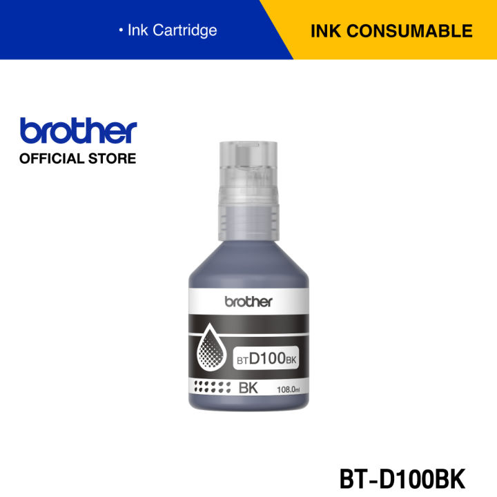 Brother Btd100bk หมึกพิมพ์เลเซอร์ สีดำ สำหรับปริ้นเตอร์อิงค์แท็งก์รุ่น