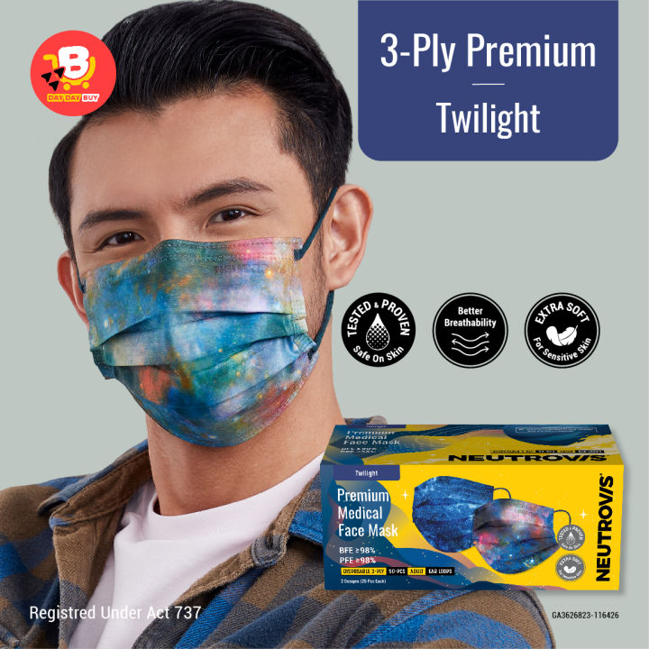 Neutrovis 3-Ply Premium Medical Face Mask 50s - Galaxy Series_Twilight ...
