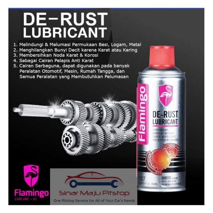 Flamingo De-Rust Lubricant 450 ml - Cairan Spray Serbaguna Pelumas ...