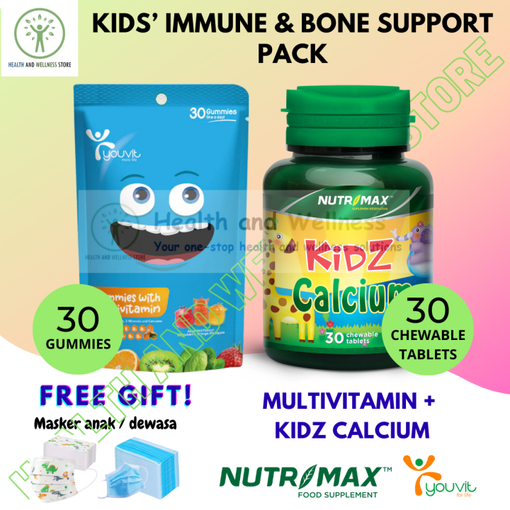 PAKET IMUN TULANG ANAK YOUVIT MULTIVITAMIN ANAK KIDS 30 GUMMIES DAN ...