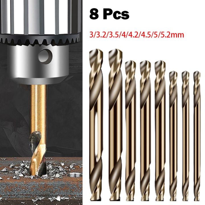 8pcs Double Head Twist Drill Bits M35 Cobalt Drill Bit Set Practical ... 8pcs Double Head Twist Drill Bits M35 Cobalt Drill Bit Set Practical ...
