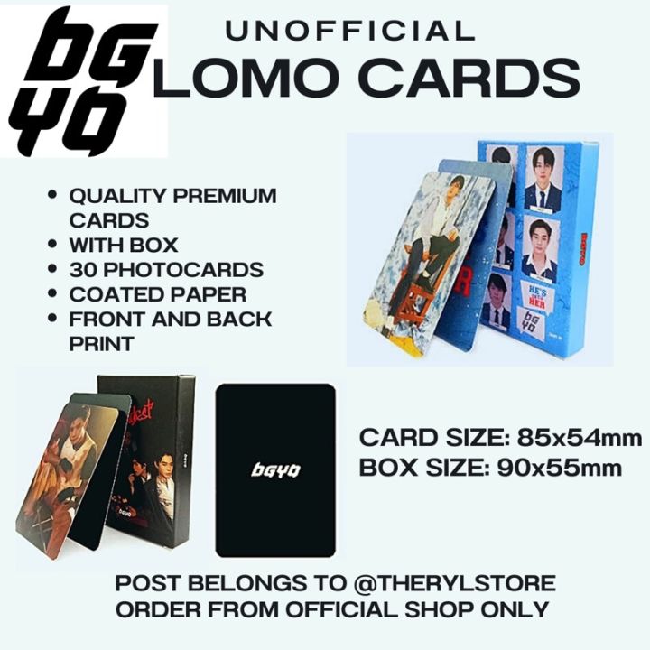 BGYO LOMO CARDS - 30pcs WITH BOX and BACK PRINT | Lazada PH