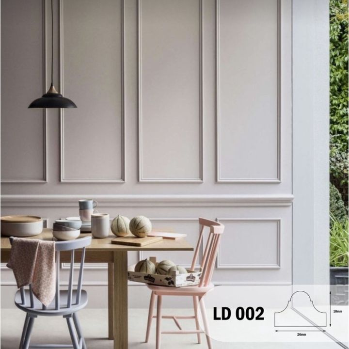 Wall Moulding List Kayu List Dinding Profil Kayu Mahoni Solid Finishing ...
