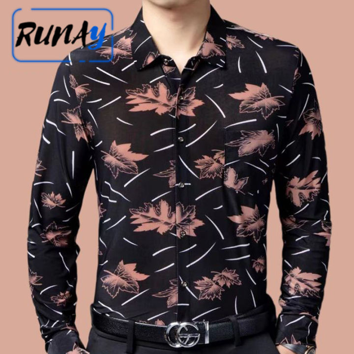 เสื้อเชิ้ตพิมพ์ลายมังกรสำหรับธุรกิจเสื้อเชิ้ตแขนยาวทางการของ RUNAY ...
