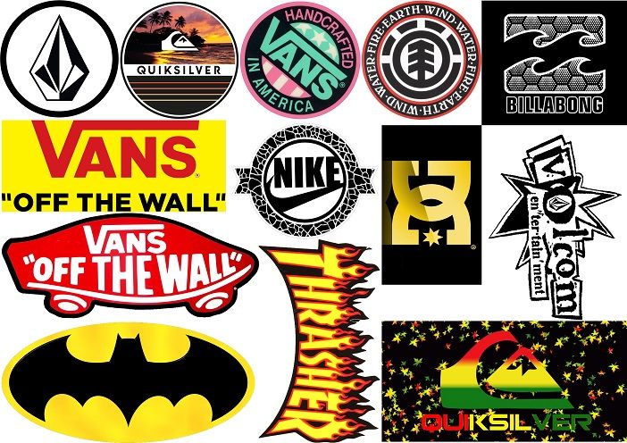 STICKER PACK VANZZ TRASHER QUICKSILVER THAILOOK Sticker Weatherproof ...