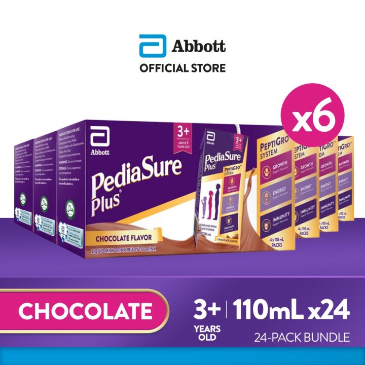 Pediasure Plus Ready to Drink Choco 110ML x 4 For Kids Above 3 Years ...