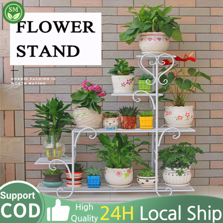 Iron Multilayer Plant rack Stand Succulent Shelf Balcony Simple Indoor ...