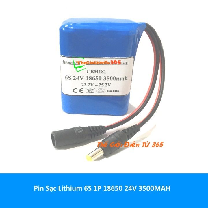 Pin sạc 24V Pin lithium 6S1P 18650 3500mah | Lazada.vn