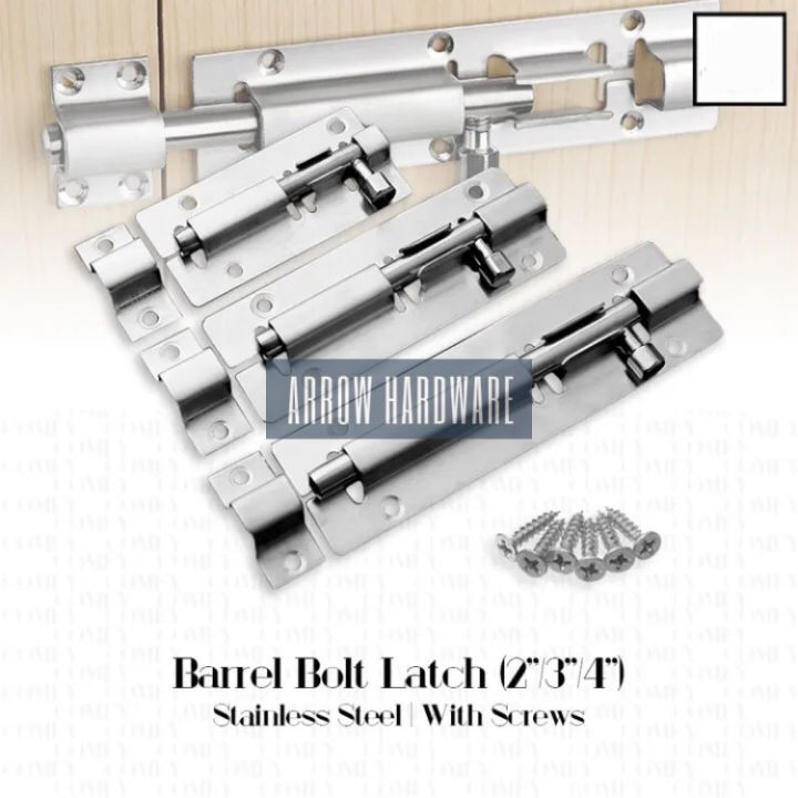 3/4" Inches Stainless Steel Door Latch Bolt Gate Barrel Bolts Anti ...