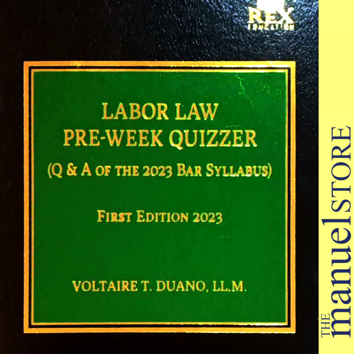 Duano (2023) - Labor Preweek - Pre-Week Bar Reviewer - Social ...