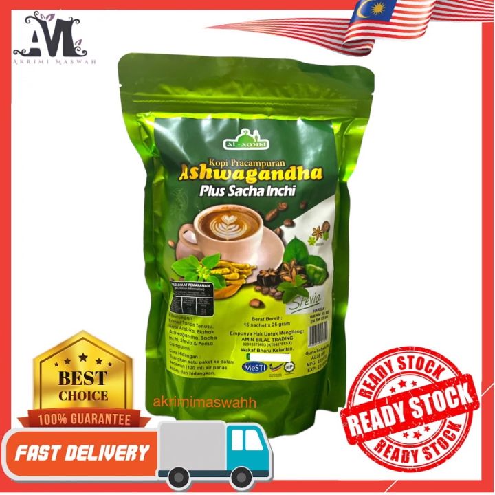🔥KOPI ASHWAGANDHA + SACHA INCHI STEVIA PRACAMPURAN 15 SACHET X 25g🔥 ...